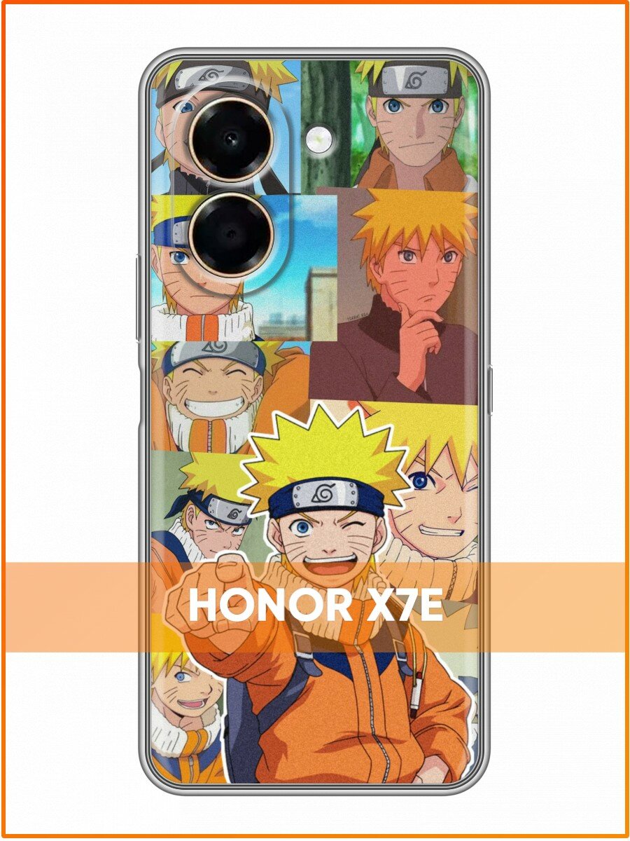 Чехол для Honor X7e с принтом Аниме Наруто (Хонор Х7е)