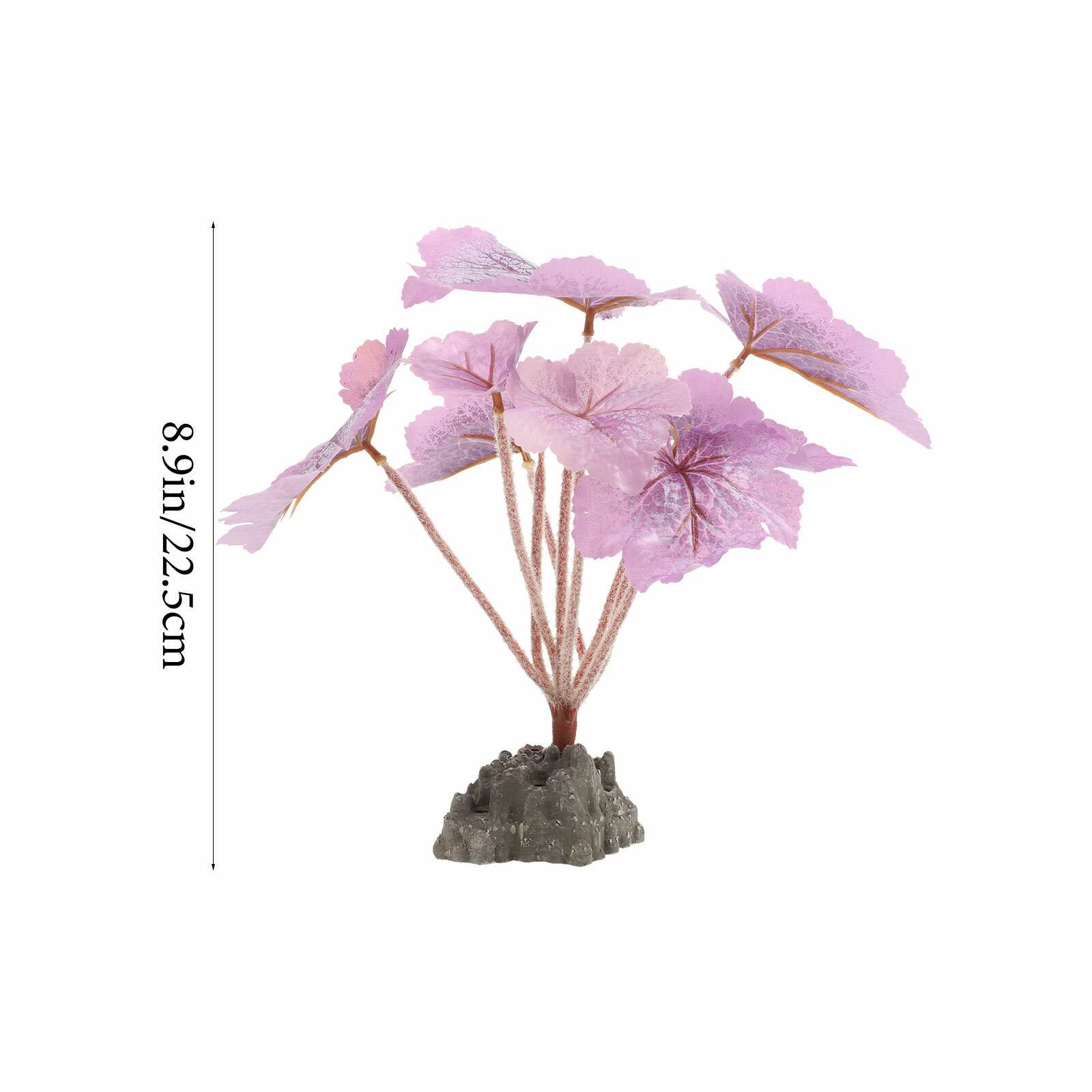 Реалистичное Искусственное Растение Для Аквариума Фиолетовый 7 5X6X22 5Cm