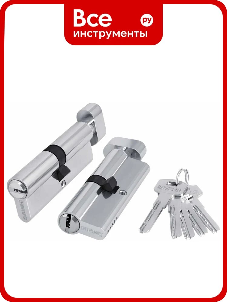 Цилиндровый механизм с вертушкой Fuaro 200 ZM 80 mm /35+10+35/ CP хром 5 кл. 40361