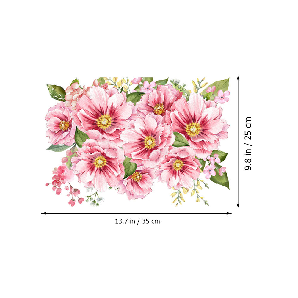 Наклейка Для Унитаза С Цветочным Узором Розового Цвета 35.00X25.00X0.10Cm