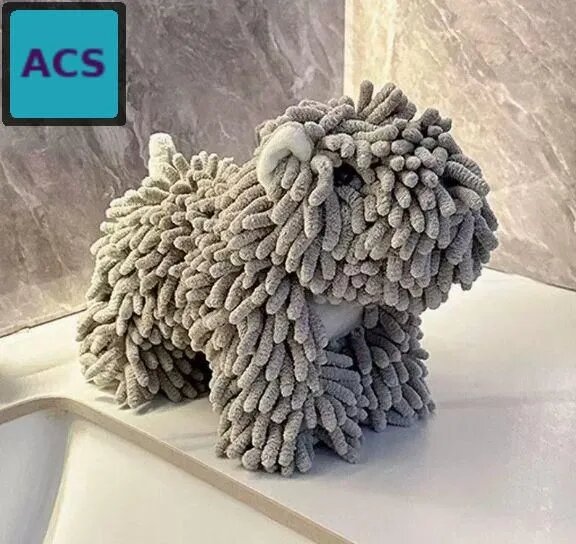 Полотенце кухонное 1 шт махровая фактура серый
