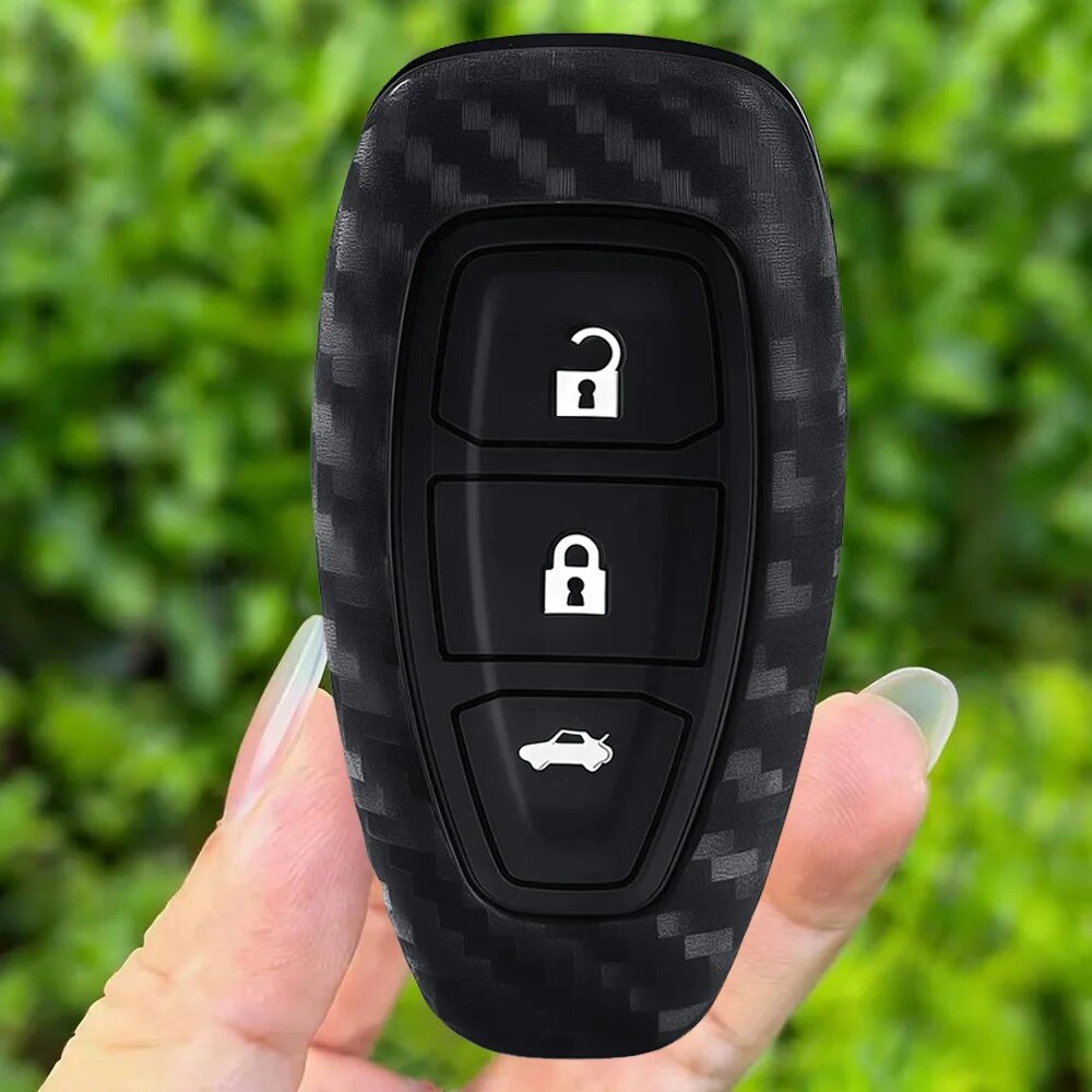 Силиконовый Чехол Для Ключей С Карбоновым Волокном Для Ford Puma, Grand C-Max, Focus, Mondeo, Kuga, Fiesta, Ecosport