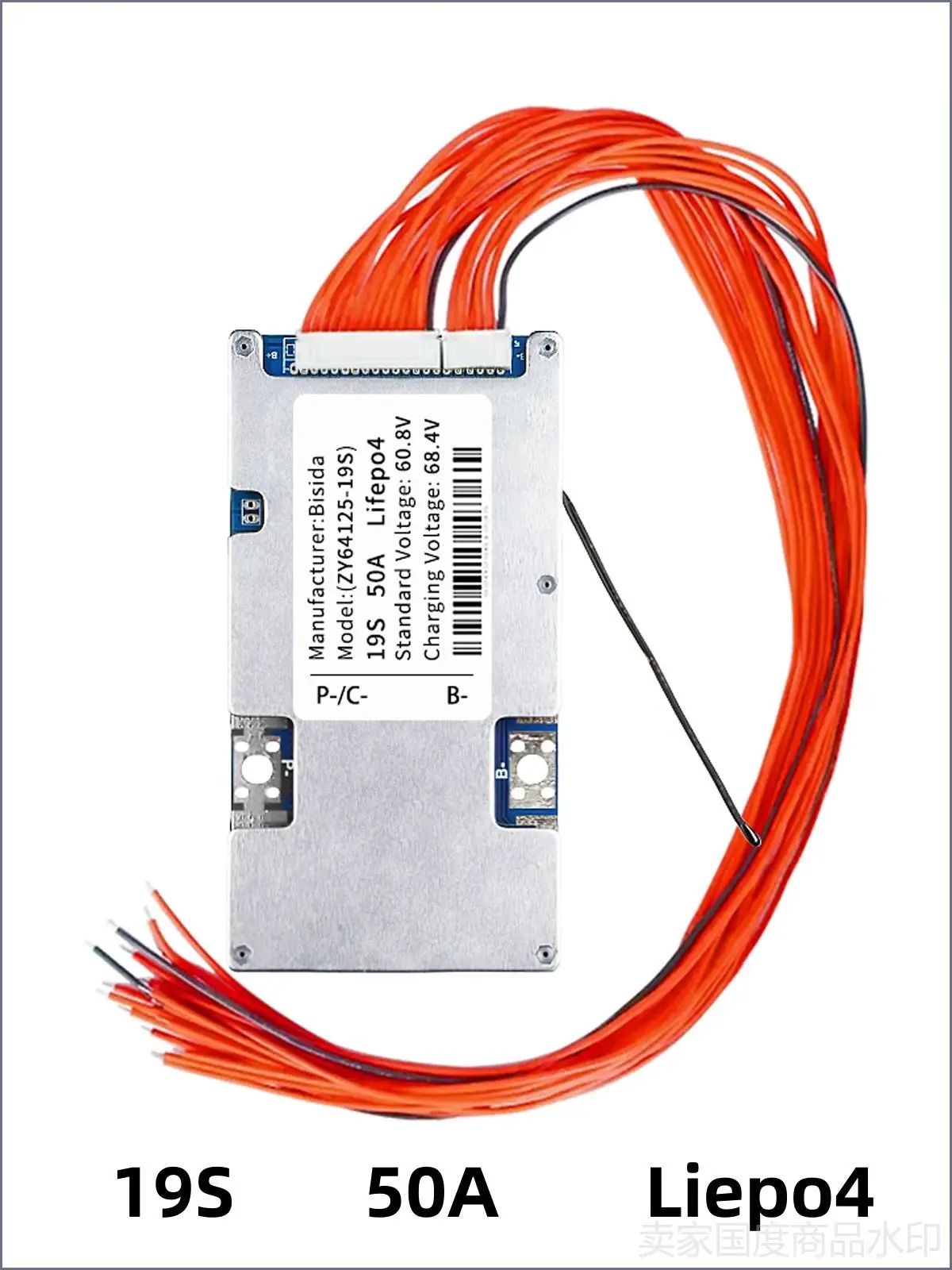 Bisida 19S 60V 50A LiFePO4 BMS плата защиты с общим портом, балансировкой и NTC для аккумуляторной батареи 3.2V