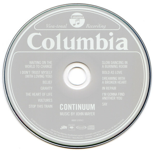 Музыка CD John Mayer - Continuum / 2008 — фото 1