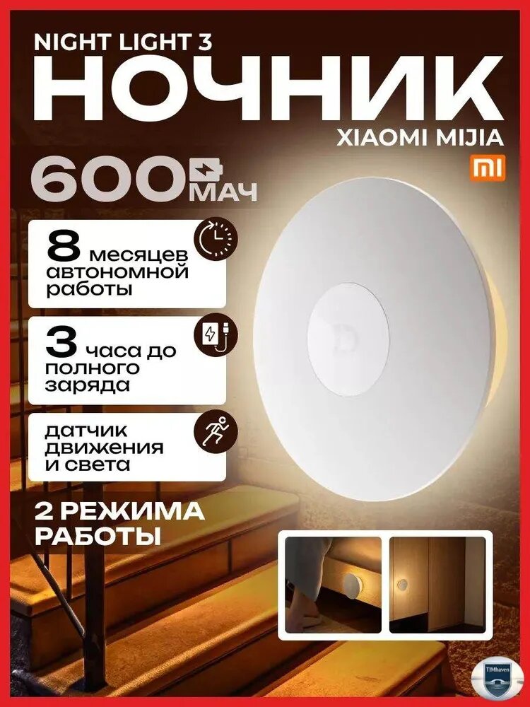 Ночник c датчиком cвета и движения Mijia Night Light 3 (9290041696)