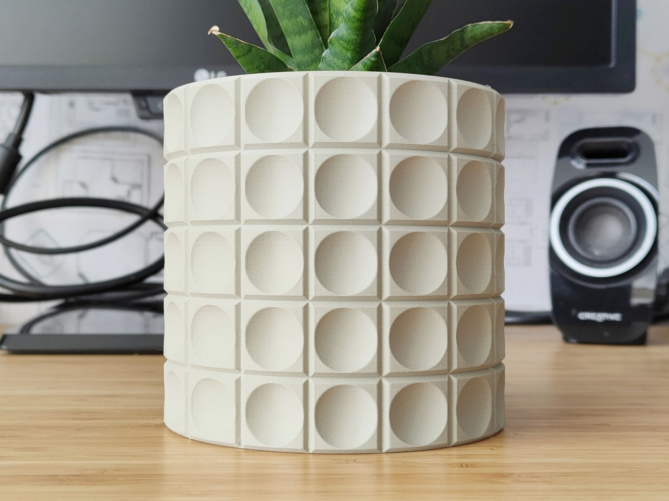 Кашпо для растений дизайнерская, 3D-печать под заказ, арт. PZ-PLANT-PR-921791