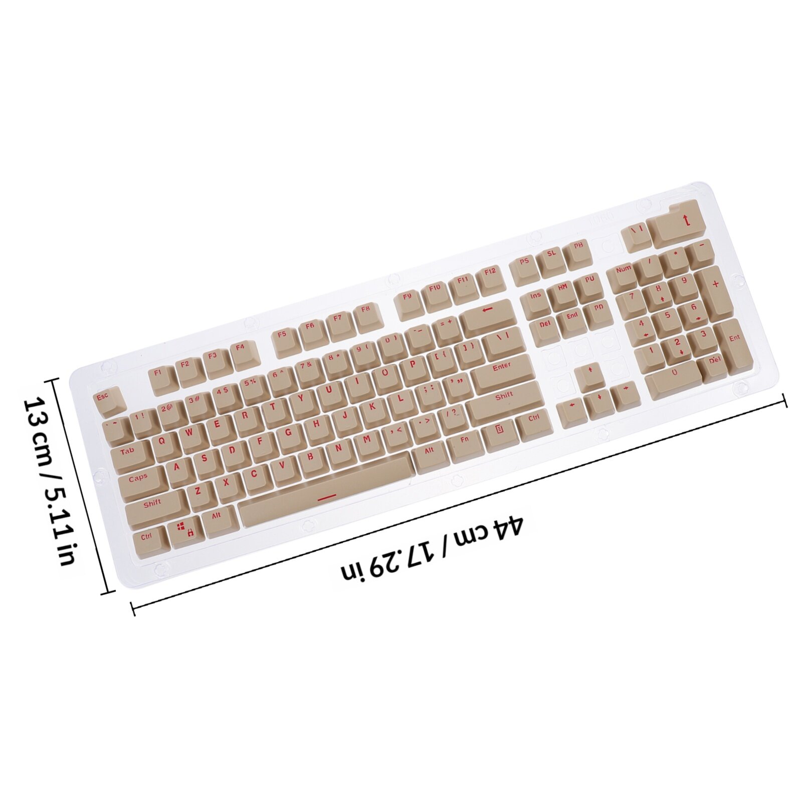 Набор Крышек Клавиш 104 Клавиши Для Механической Клавиатуры Beige 44X13X2Cm