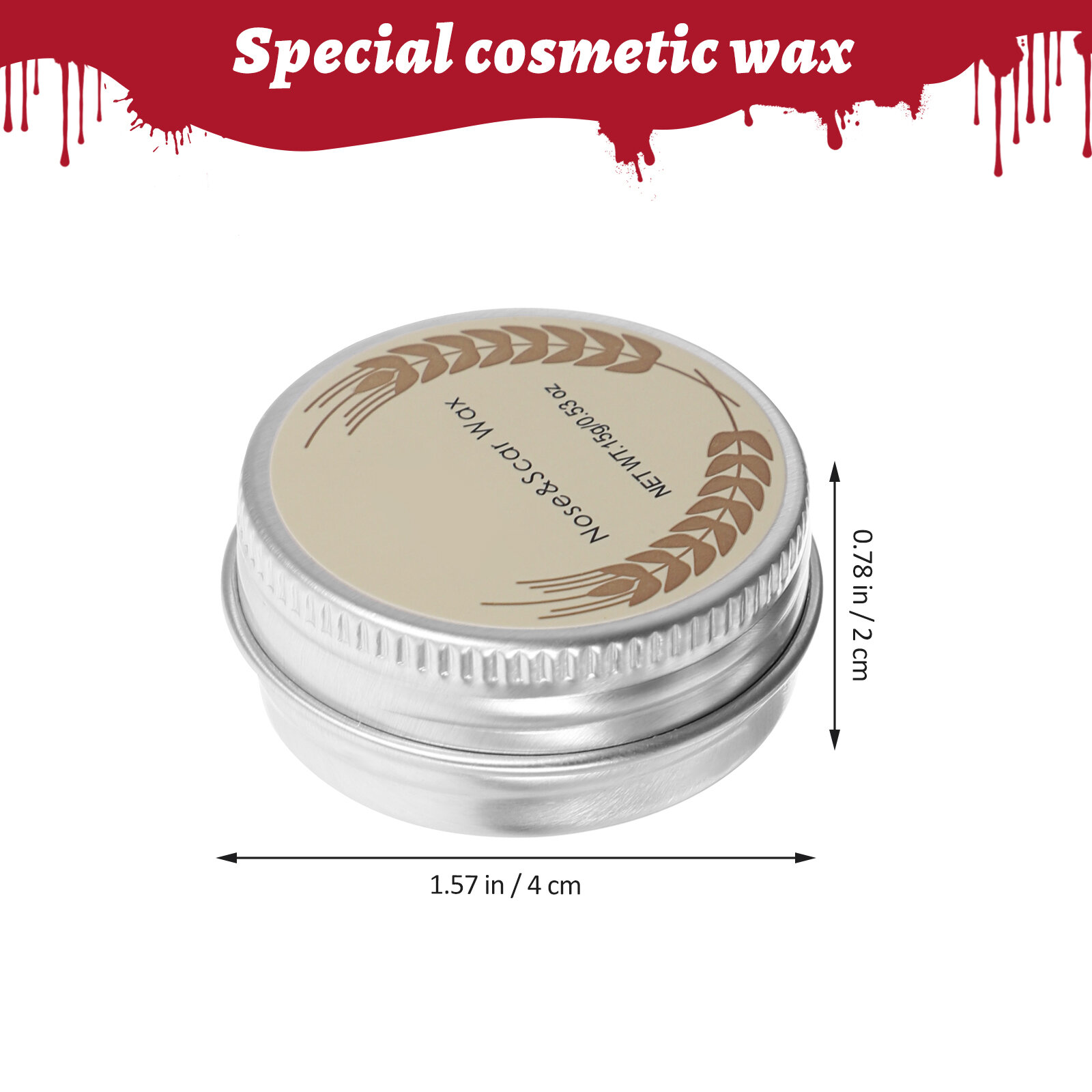 1 Pc Моделирующий Воск Для Профессионального Макияжа 3.6x6.5 Cm Подходит Для Хэллоуина И Других Праздников