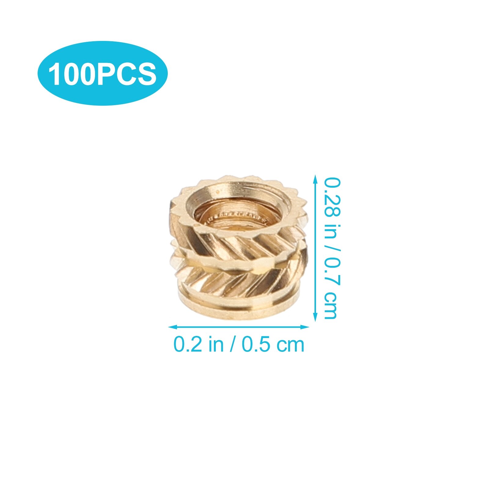 100 Шт Термостойкая Вставная Гайка Для 3D Принтера Размер 0 70X0 50X0 50Cm Golden