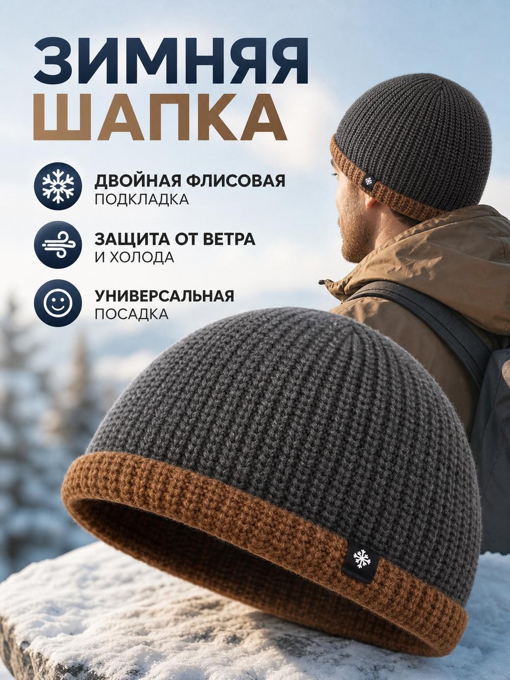 Шапка-докер Базовая коллекция для мужчин и женщин