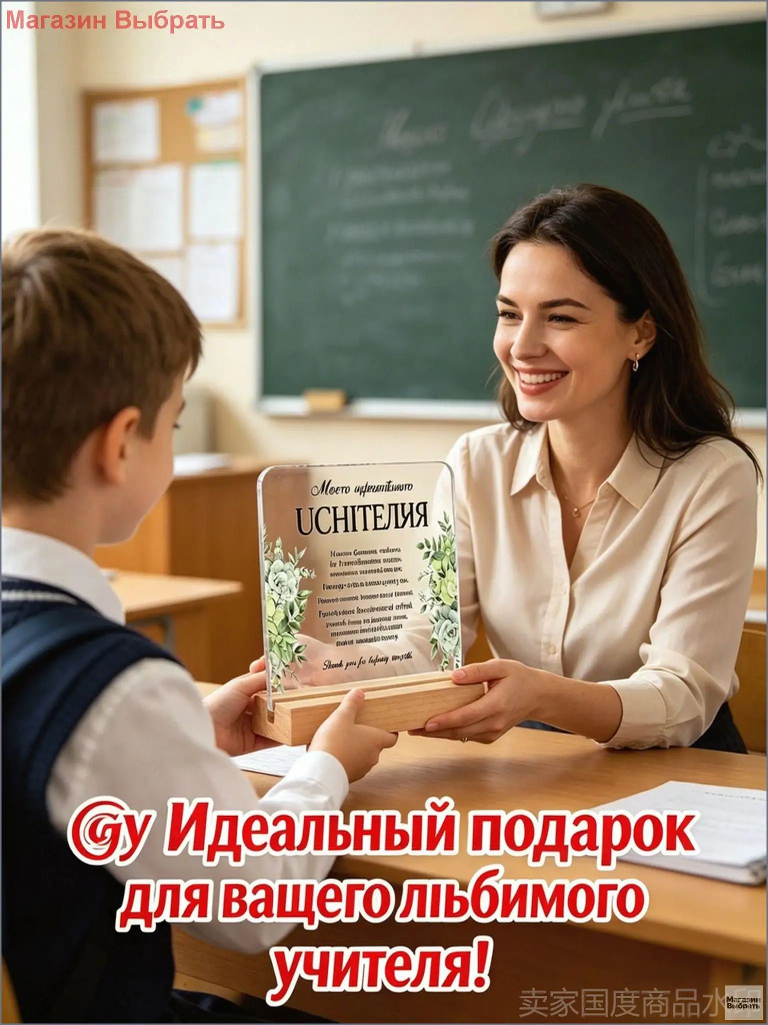 Трогательный подарок благодарности учителю, универсальный сувенир на школьные праздники