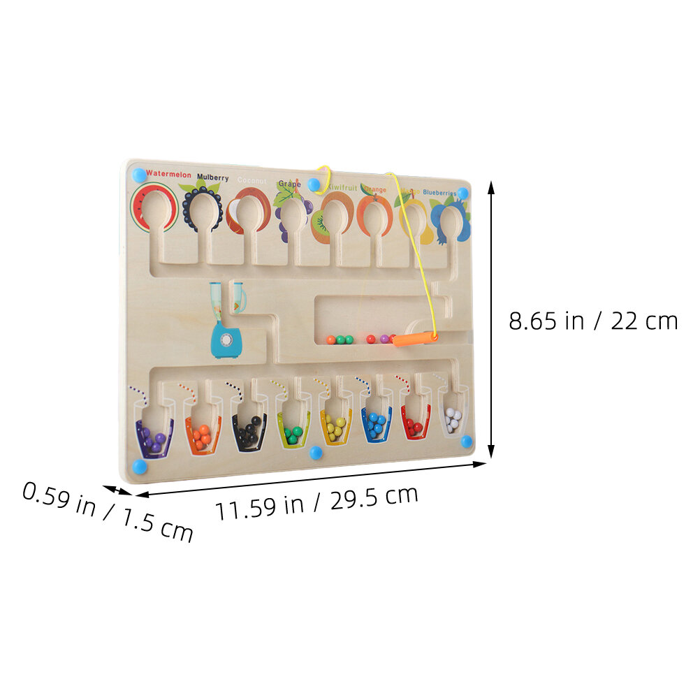 Обучающая Доска С Лабиринтом И Магнитными Шариками Фруктовая 29.50X22.00X1.50Cm