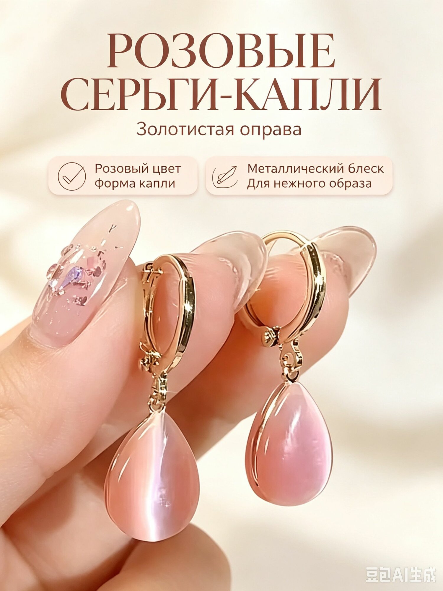 Серьги, кошачий глаз