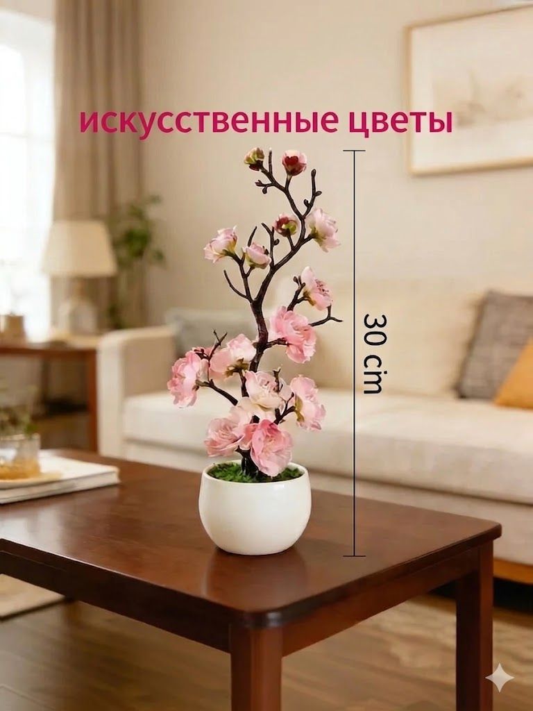Искусственные цветы Гиацинт 1 шт белый