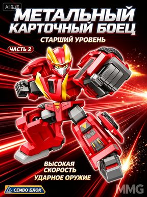 Огненный робот Хокаге подарок для мальчика Cardbot3