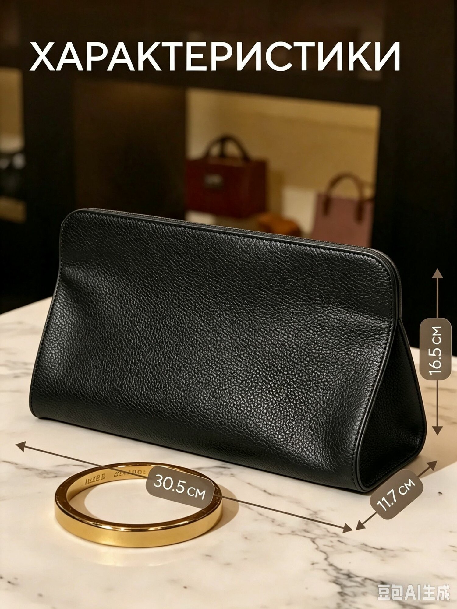 Косметичка ширина: 30.5 см., высота: 16.5 см., длина: 10 см., , 101offwhite — фото 1
