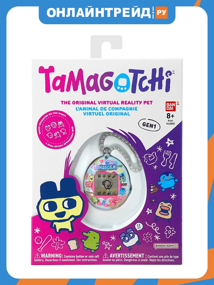 Интерактивная игрушка Bandai Тамагочи Ориджинал Тама Коллаж П1