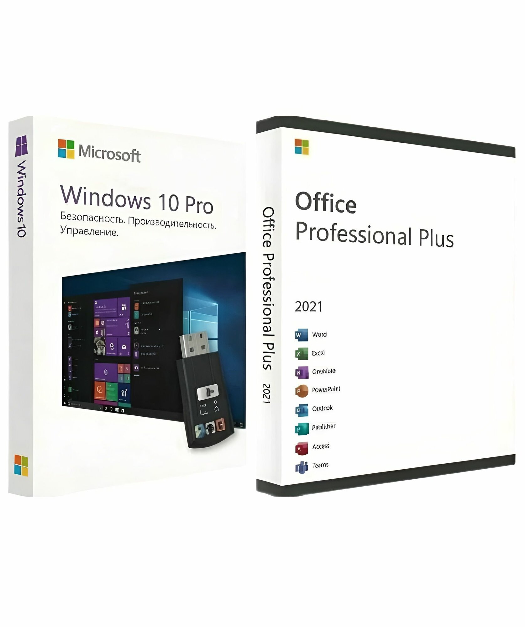 Windows 10 Pro +( Office 2021)- установочный 1USB носитель