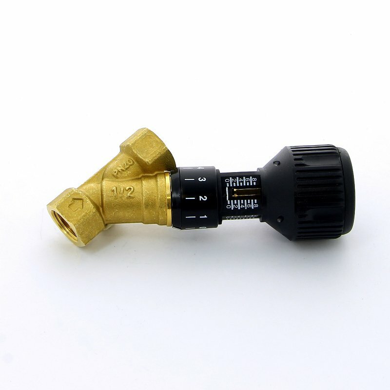 Клапан балансировочный CIM 727OT ручной 1/2" В / DN 15, с фиксацией настройки Kvs3,9 м3/час