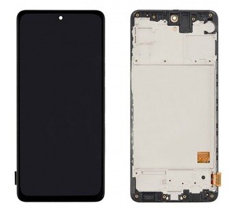 Дисплей для Samsung M317F Galaxy M31s в рамке (черный) (OLED) + набор инструментов и клей