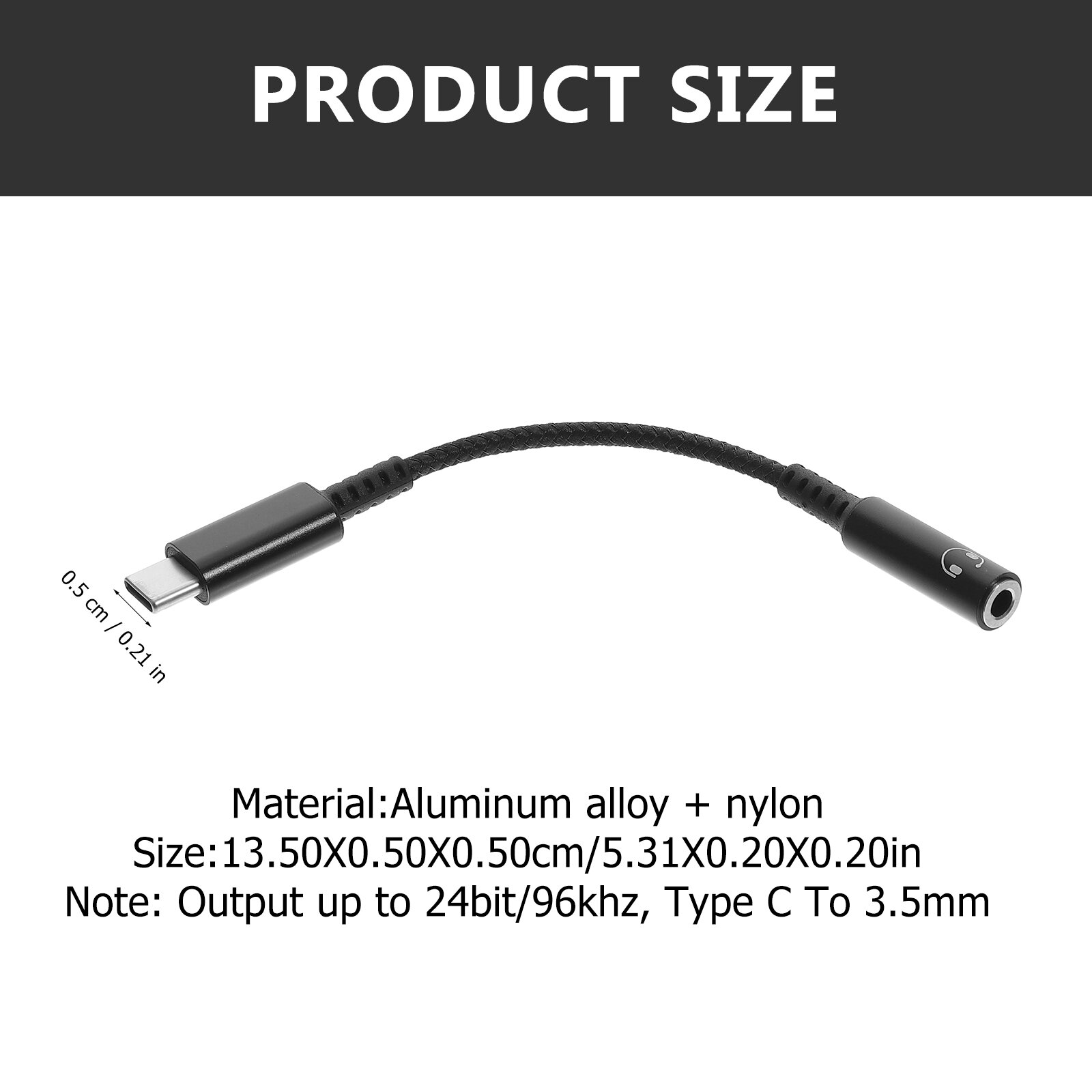 Адаптер Usb C В Наушники Джек 3 5 Mm Чёрный Цвет Размер 13 5X0 5X0 5Cm