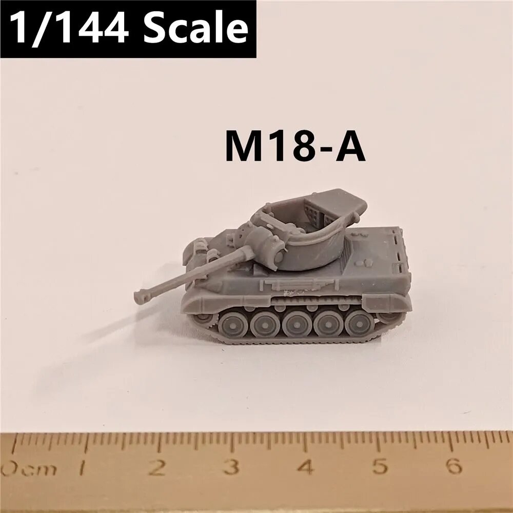 Миниатюрная модель танка в масштабе 1:144, напечатанная на 3D-принтере, из смолы, основные боевые танки армии США Второй мировой войны M4A1/M3/M26/M4A3/M1128