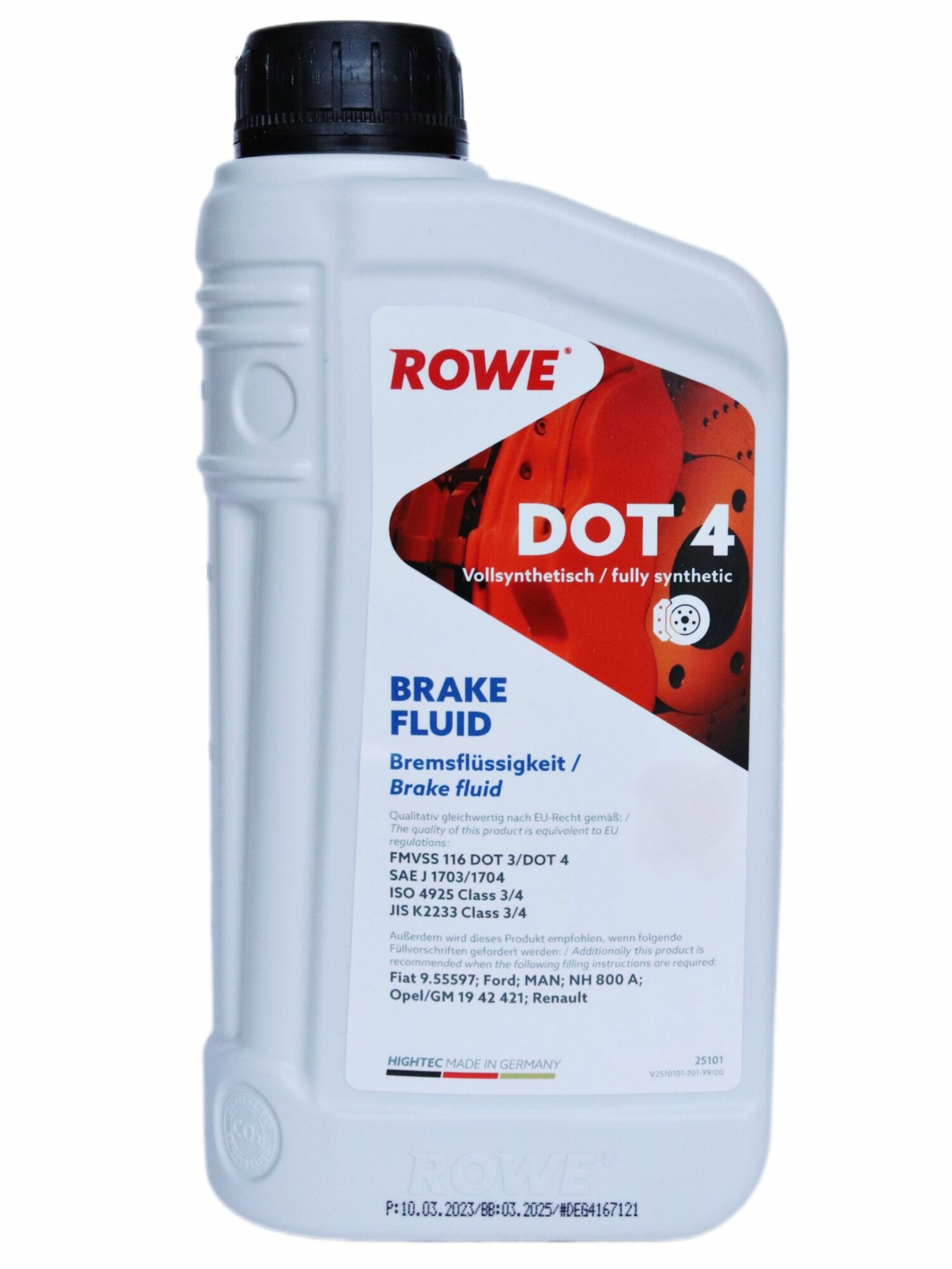Тормозная жидкость ROWE HIGHTEC Brake FLuid DOT 4