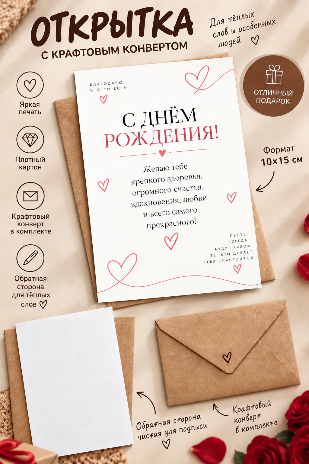 Открытка подруге