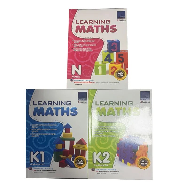 SAP Learning Math N K1 K2 English Exercise Books для детей от 5 до 8 лет