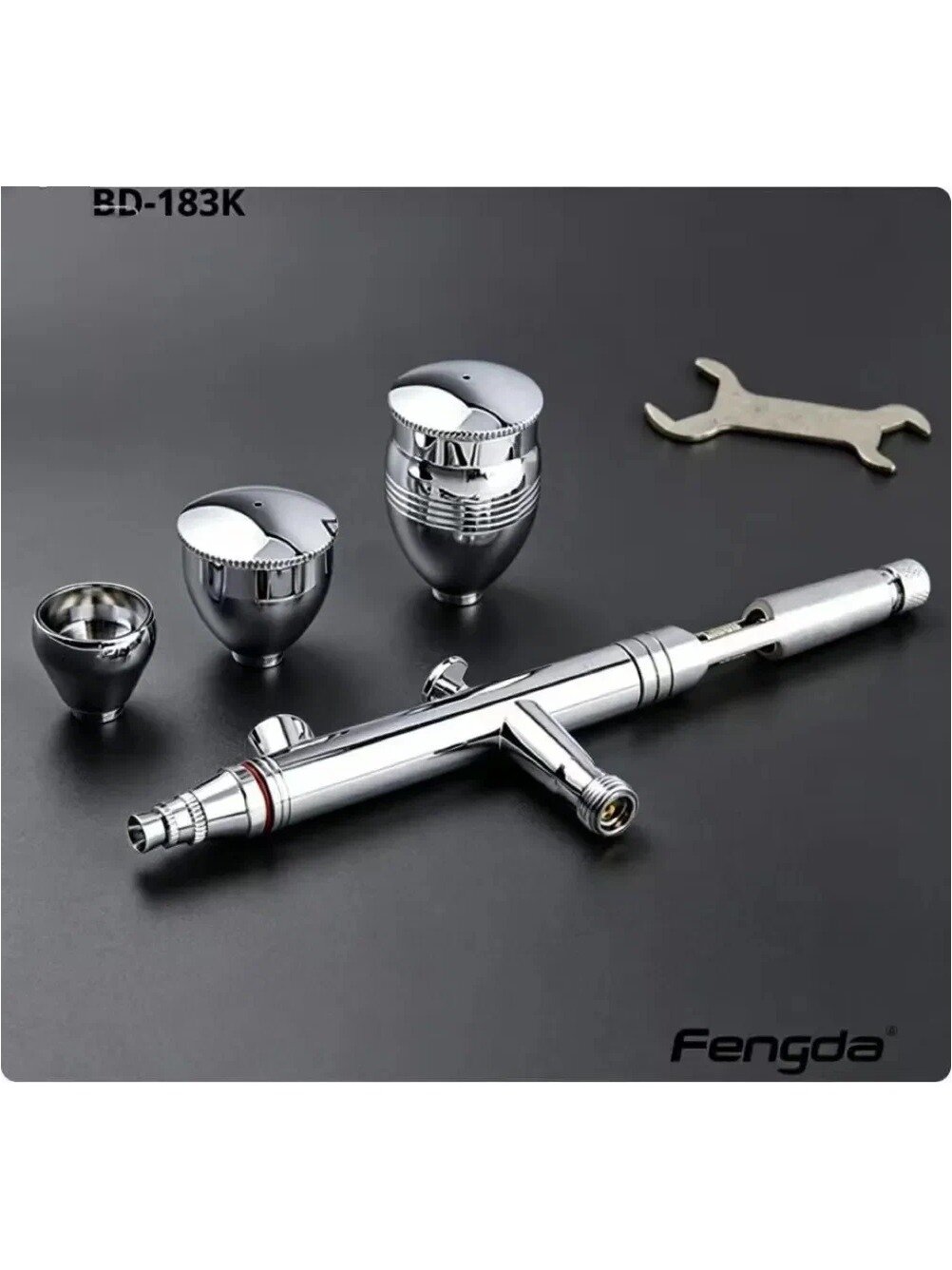 Аэрограф Fengda BD-183K, набор с соплами 0.3/0.5/0.8 мм, для моделирования, росписи и ремонта