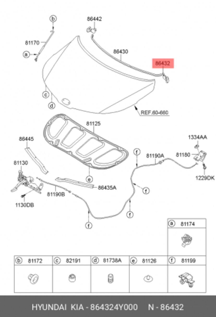 Кожух Уплотнителя Капота Org (Hyundai/Kia 864324Y000)