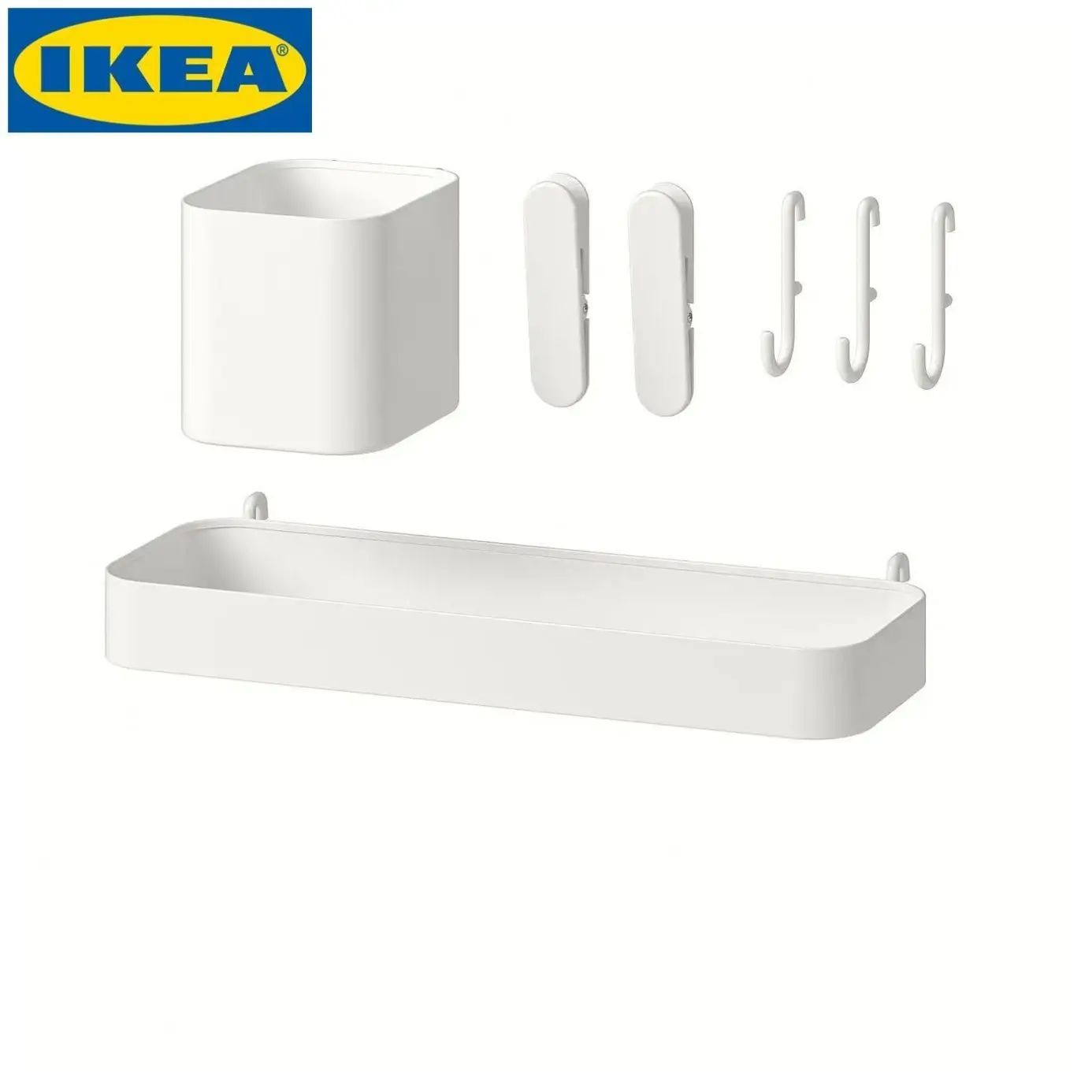 IKEA Ящик для хранения 7 шт, металл, белый
