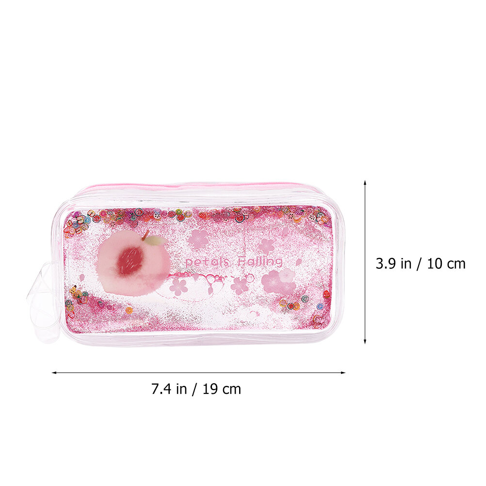 Сумка Для Канцтоваров Из PVC В Форме Персика Красного Цвета 19.00X10.00X6.00CM