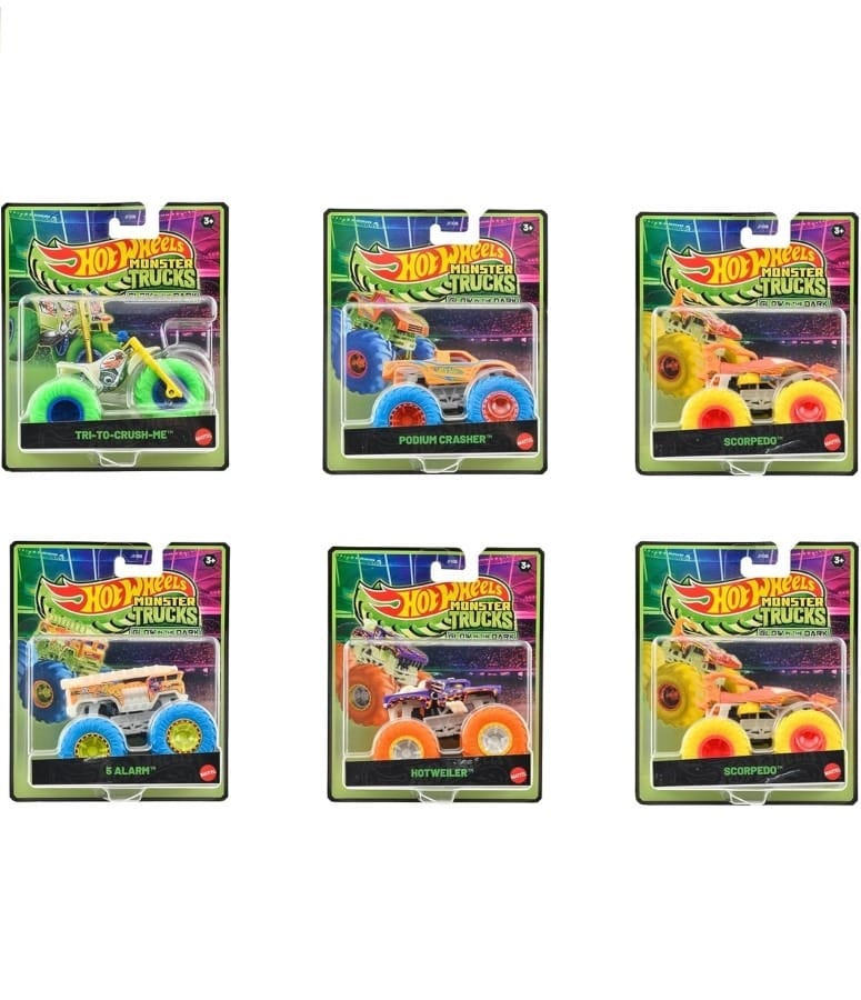 Игрушечная машинка Hot Wheels Monster Trucks, светящийся автомобиль, 1 шт