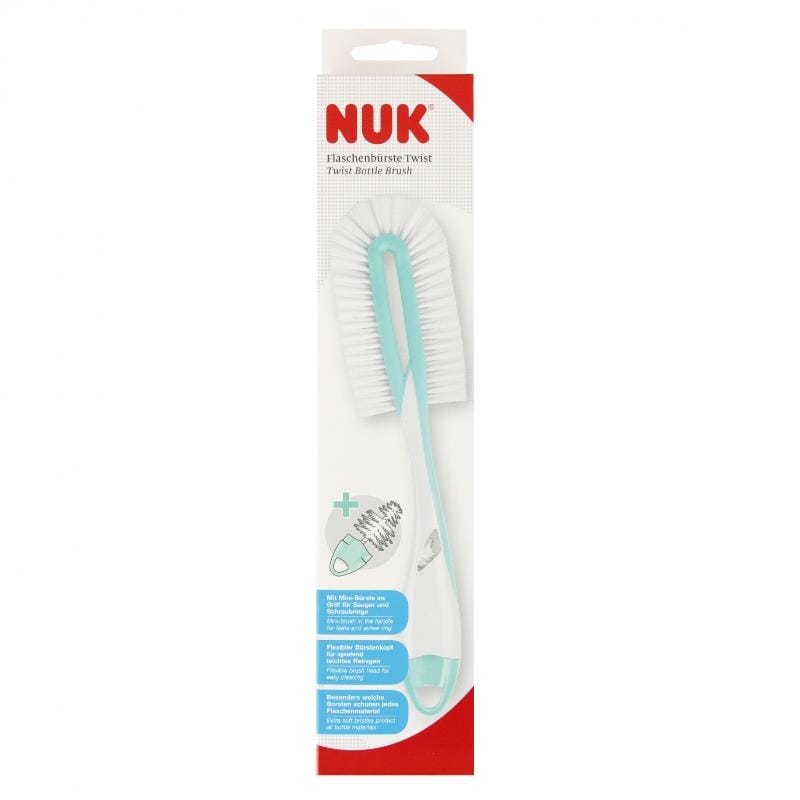 Щетка для мытья бутылочек и сосок NUK 2 в 1, белый