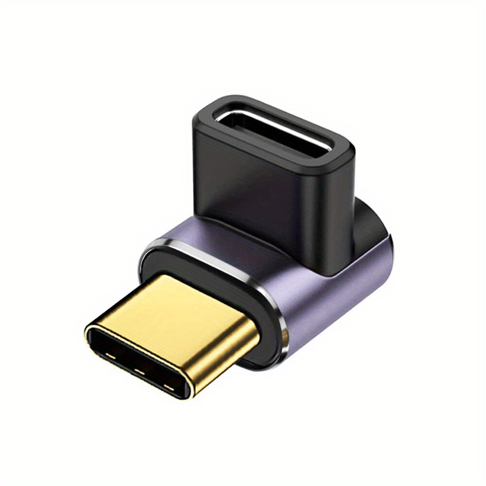 Быстрый адаптер USB-C 100W PD, 90° Male to Female, для MacBook и других устройств