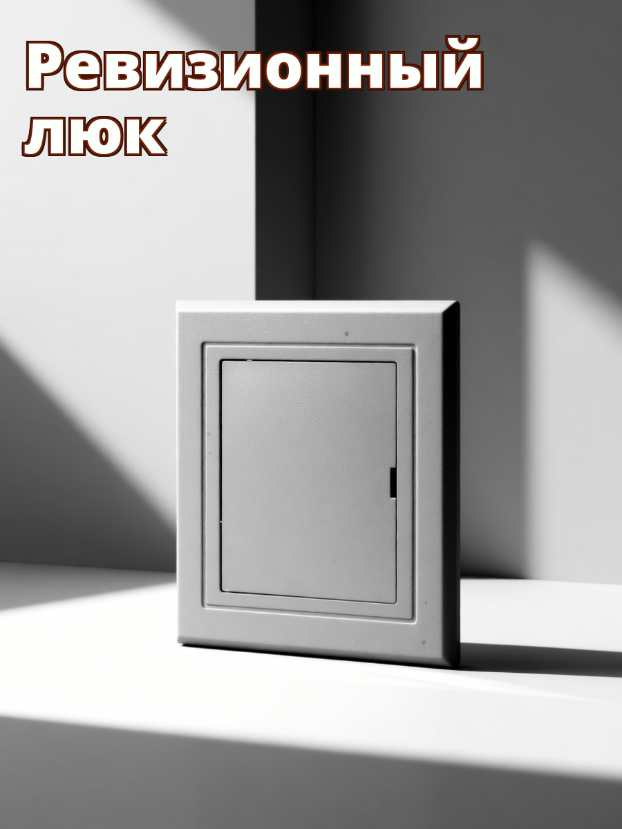 Пластиковая декоративная панель ревизионного люка из пвх серого цвета для ремонта труб
