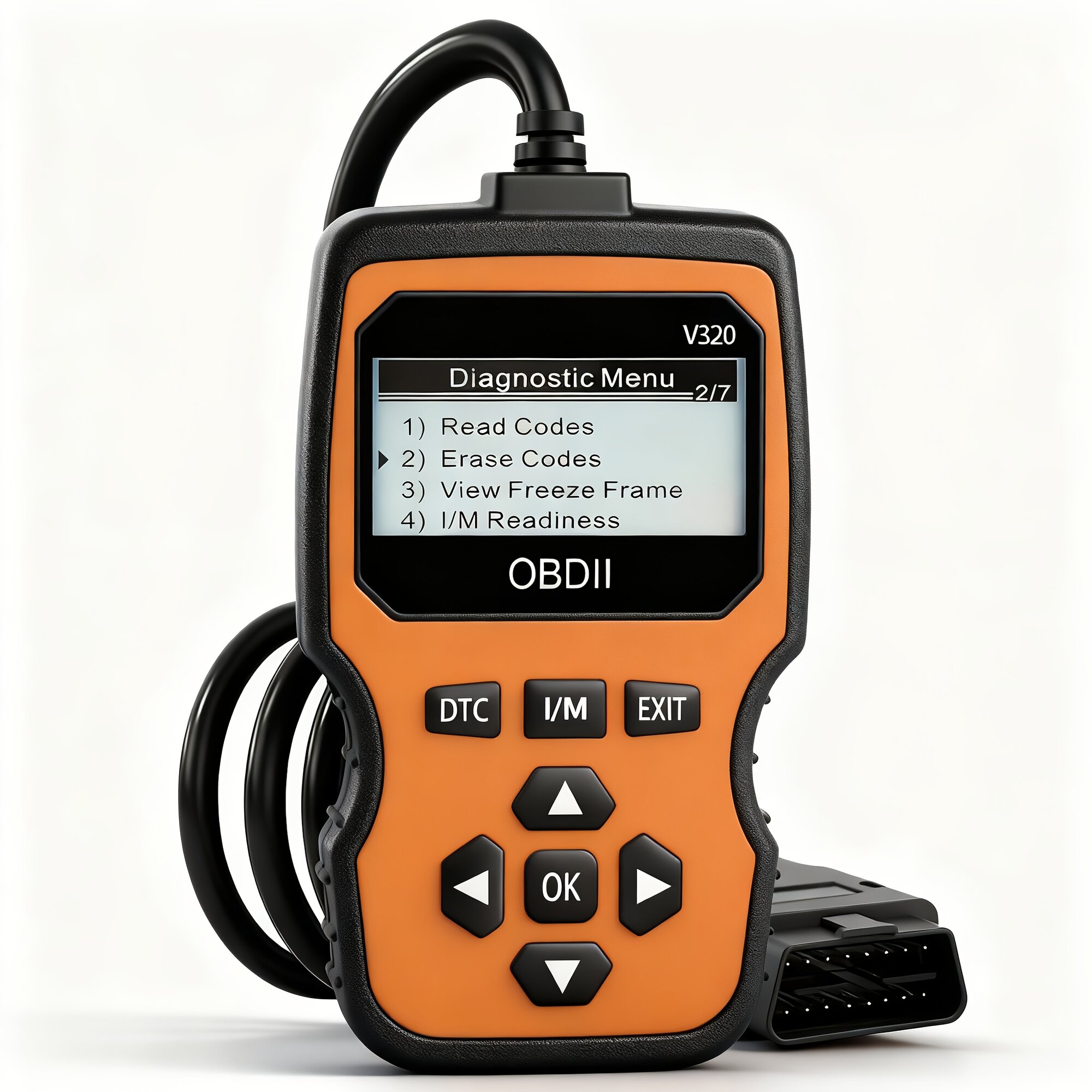 Автомобильный диагностический сканер OBD2 для считывания кодов ошибок двигателя, оранжевый, для автомобилей с протоколом OBD II после 1996 года