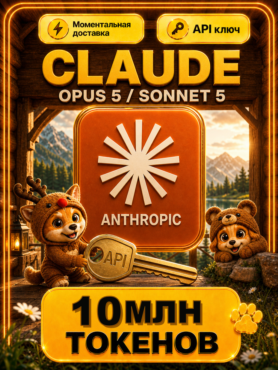 Claude Opus 5 и Sonnet 5 API-ключ 10 МЛН токенов