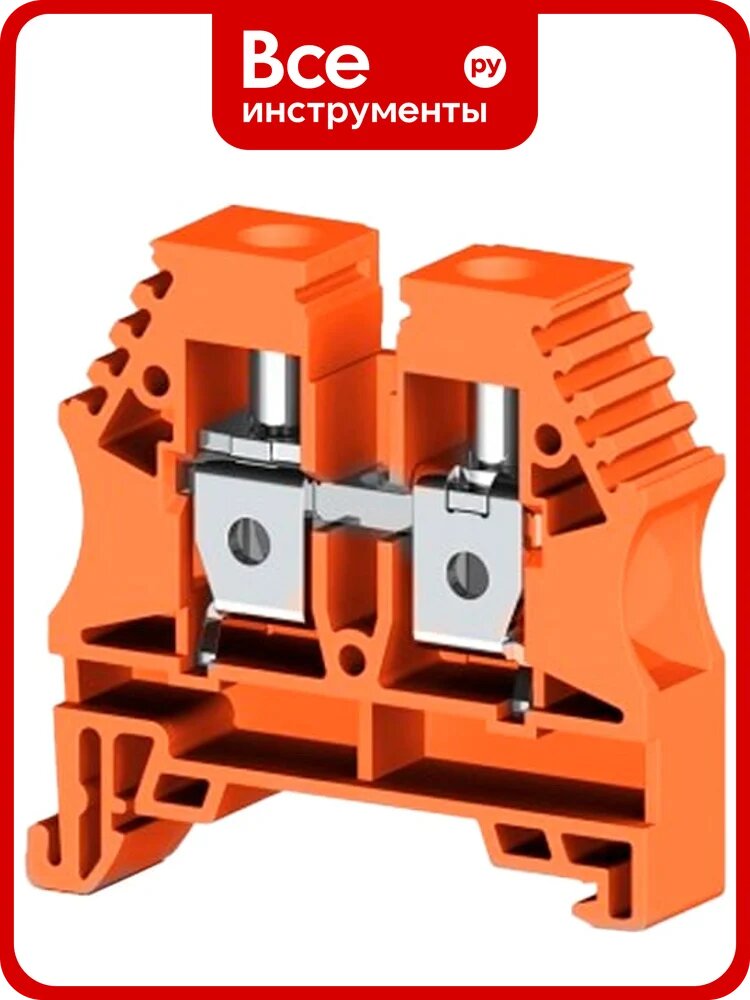 Клеммник на DIN-рейку Klemsan 10мм. кв, оранжевый; AVK10RP 50 шт. 0.0.0.3.304157RP