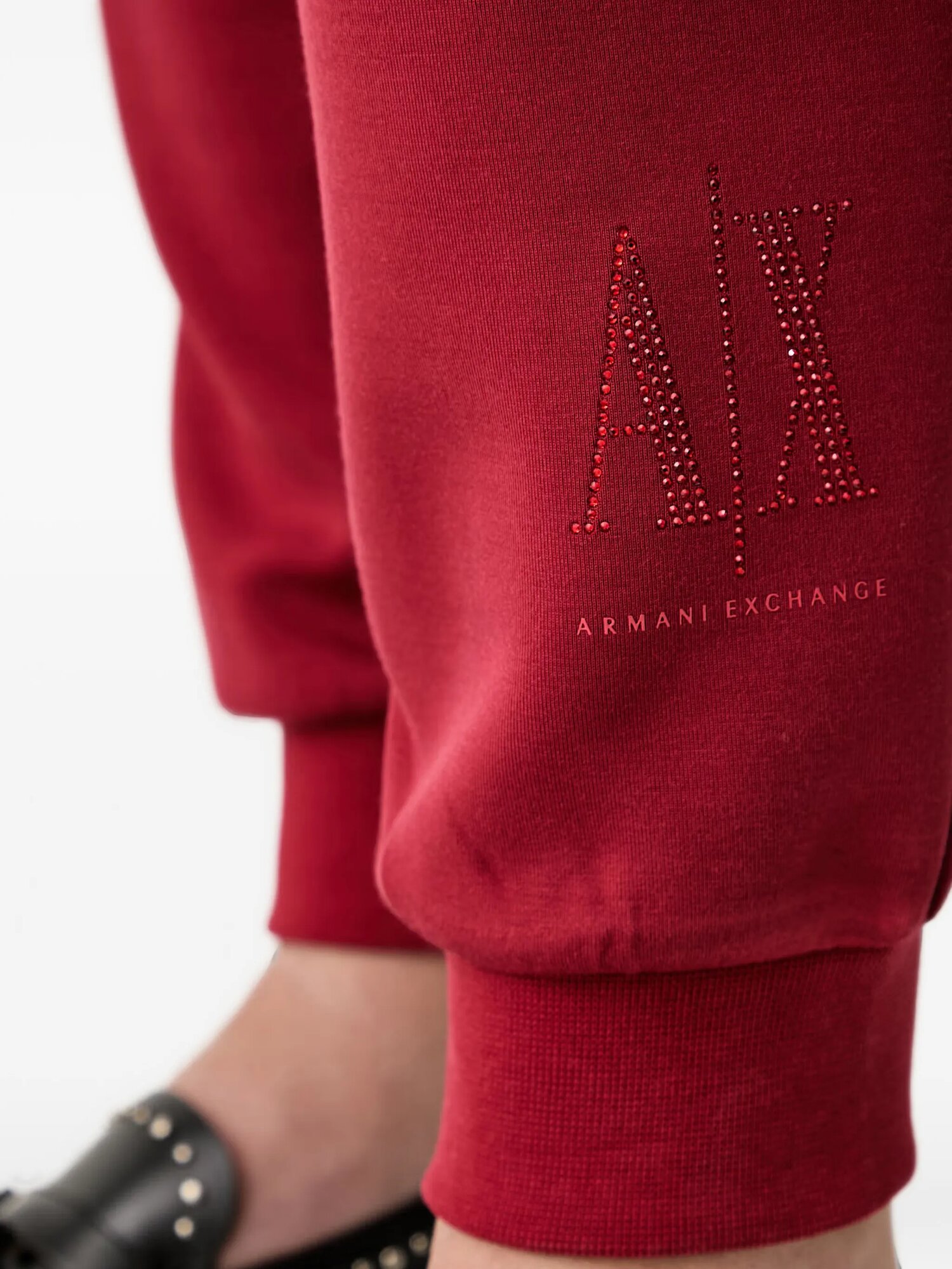 Брюки Armani Exchange Logo-embellished drawstring track pants, размер 46, красный — фото 1