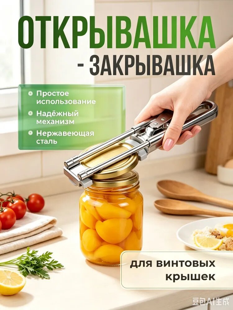 Открывалка 23 см нержавеющая сталь 1 шт серебристый