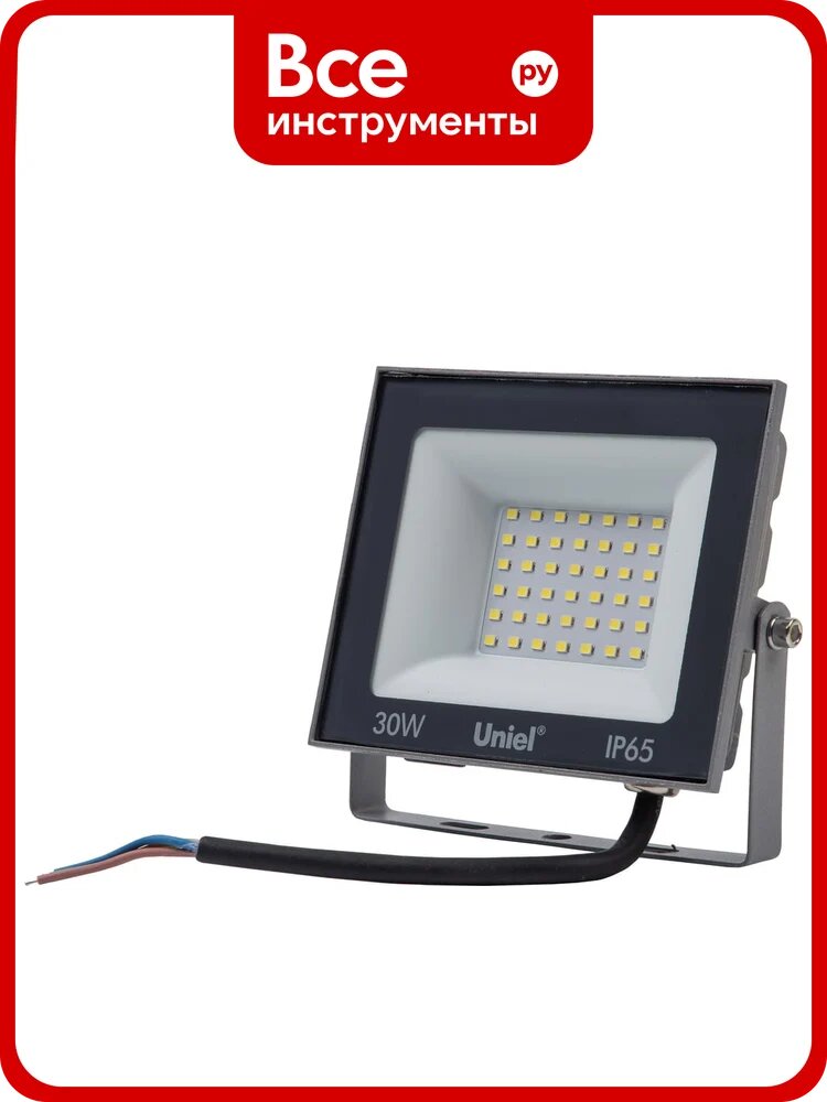 Прожектор светодиодный Uniel ULF-F23-30W/6500K IP65 160-240V GREY UL-00011845