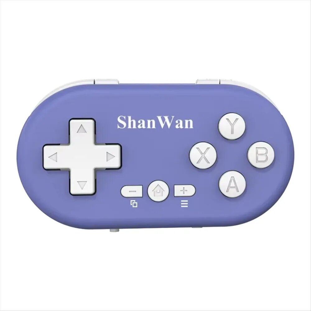 Мини-геймпад ShanWan Q36, фиолетовый, для PS5, PS4, Nintendo Switch, беспроводной