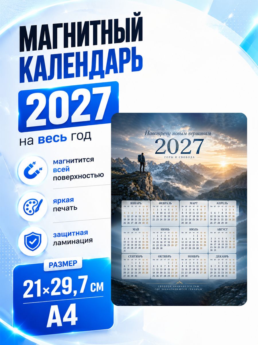 Магнитный календарь 2027 (А4)