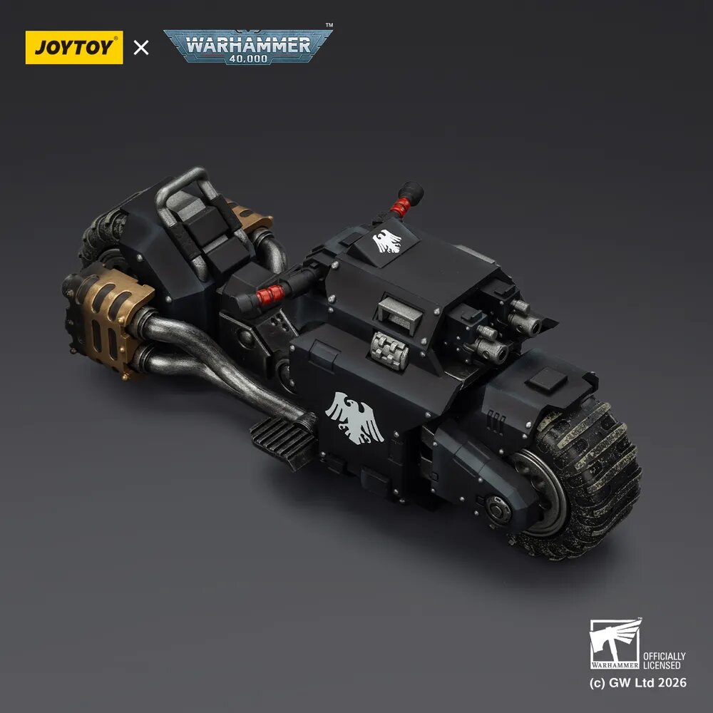 HIPLAY JOYTOY Warhammer 40K Гвардия Ворона: Боевой мотоцикл типа Рейдер со спаренными болт-винтовками (JT03776) Транспорт и фигурка в масштабе 1/18