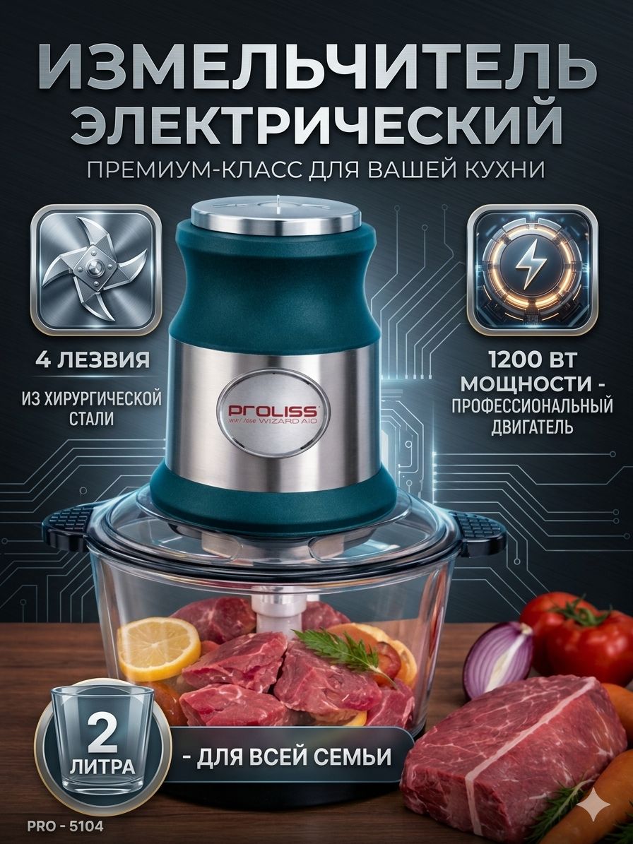 Измельчитель электрический ProLiss PRO-5104: Технологии на службе вашего комфорта