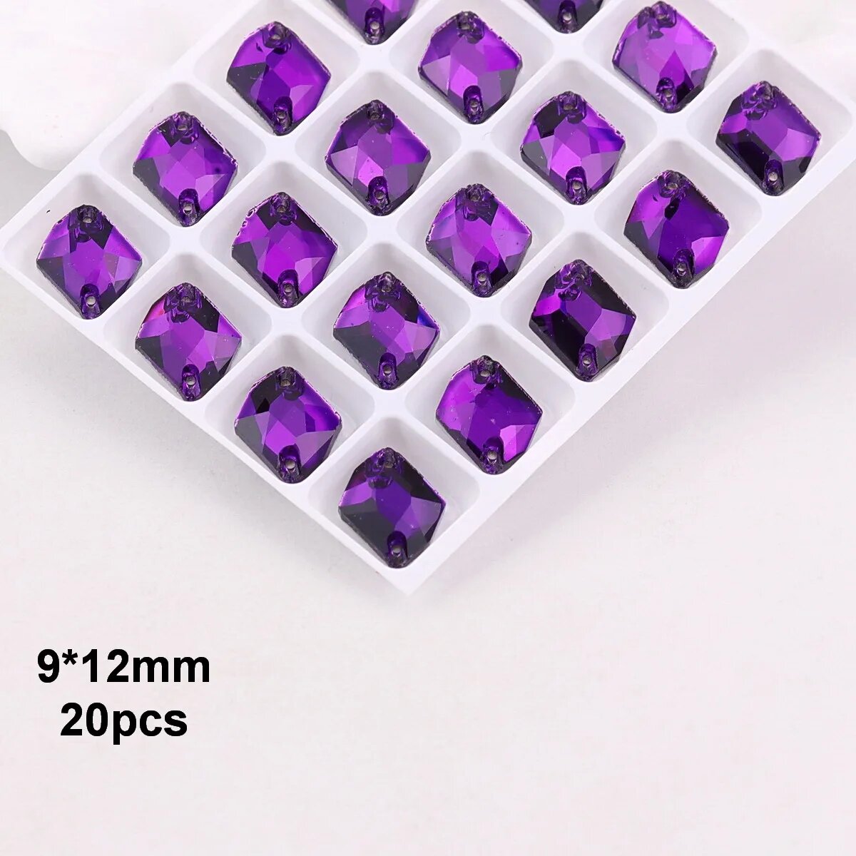Стеклянные кристаллы SNCRYSTAL для декорирования Rhombus 9x12mm 20p