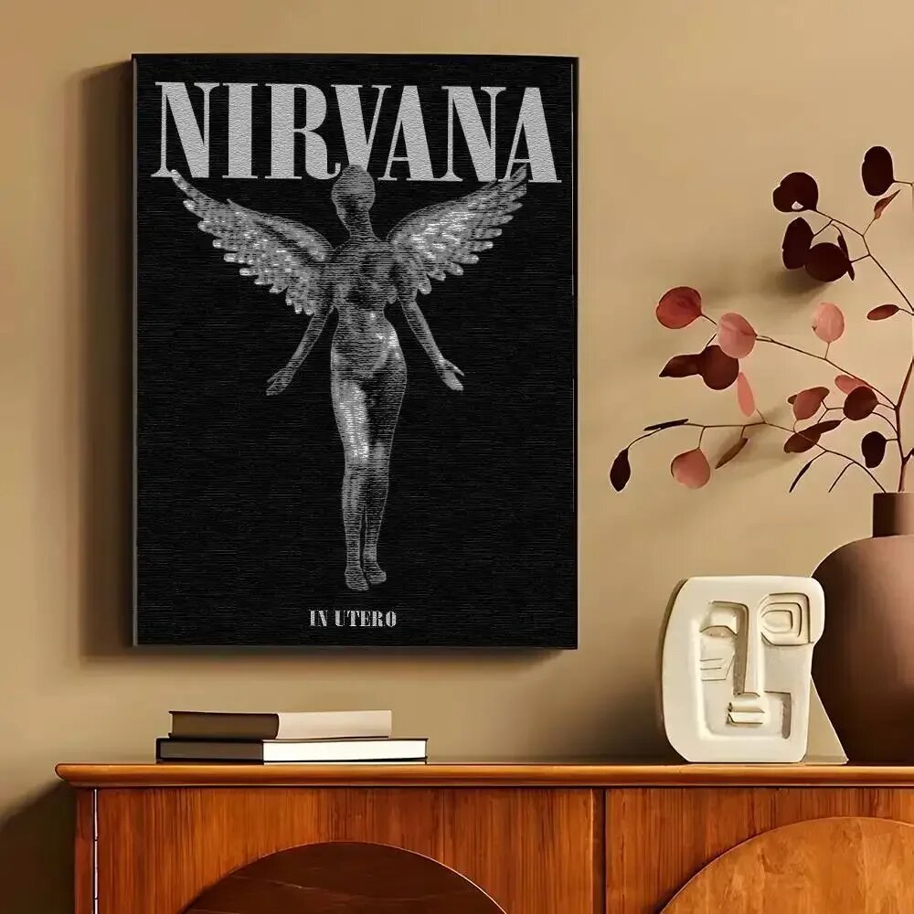 Классические винтажные постеры Nirvana на холсте P3, 40x60cm No Frame