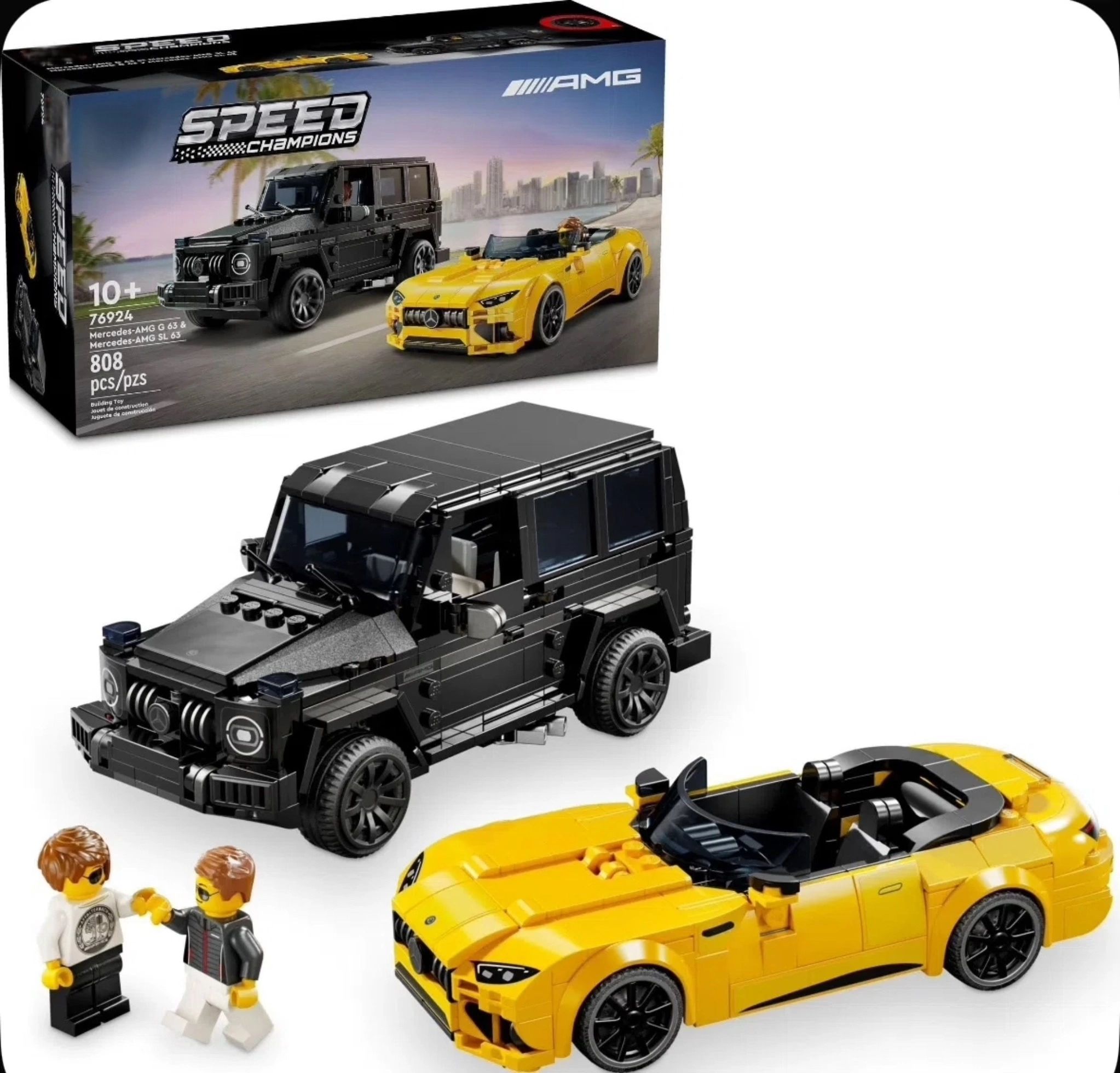 Конструктор Speed Champions, Внедорожник и спортивный автомобиль 76924, 808 деталей, набор из 2 автомобилей